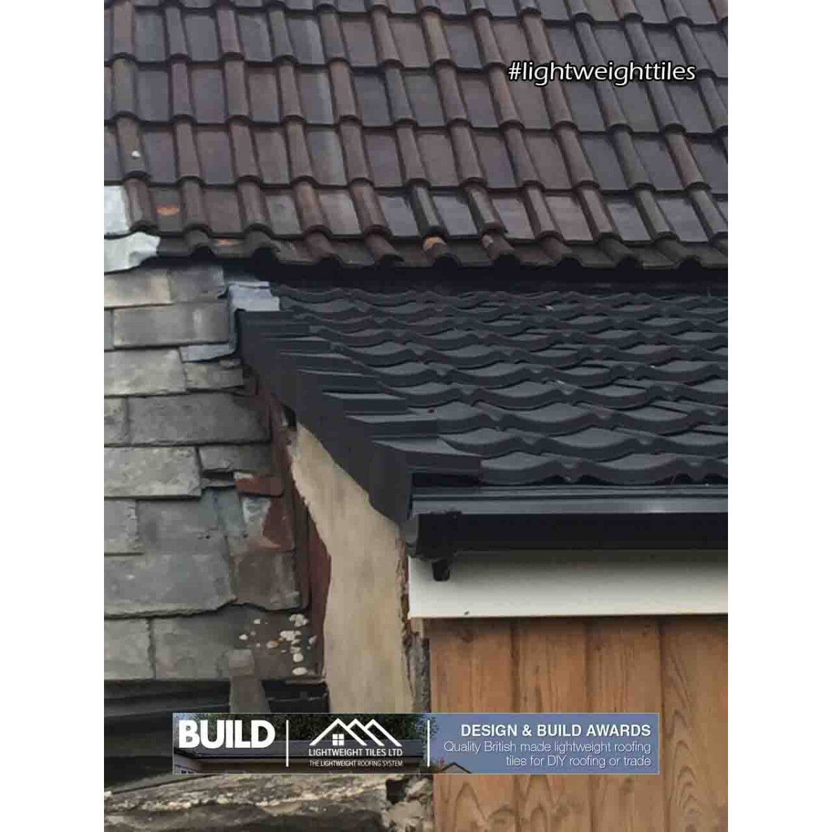 Black Plastic Roof Verges - Left - Low Cost » Lightweight Tiles