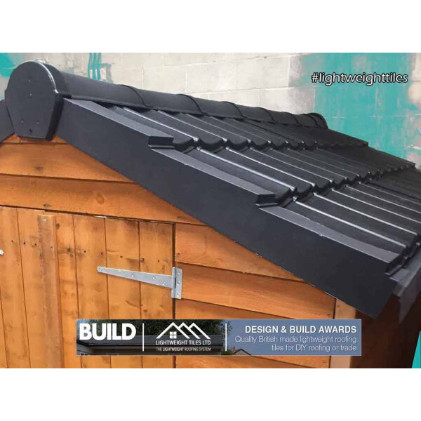 Black Plastic Verge Covers - Right - Low Cost » Lightweight Tiles