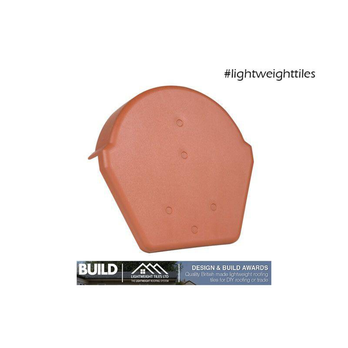 Red Plastic Roof Tiles End Cap - Low Cost » Lightweight Tiles