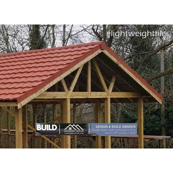 Red Plastic Verge Tiles - Right - Low Cost » Lightweight Tiles